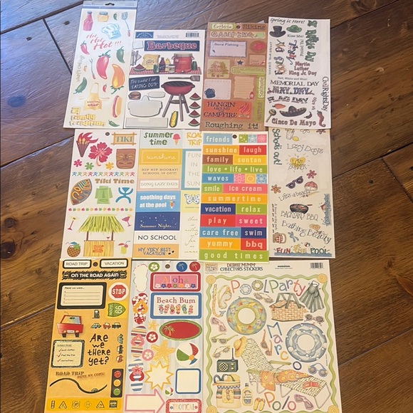Design | Assorted Summer And Travel Scrapbooking Sticker Set | Poshmark